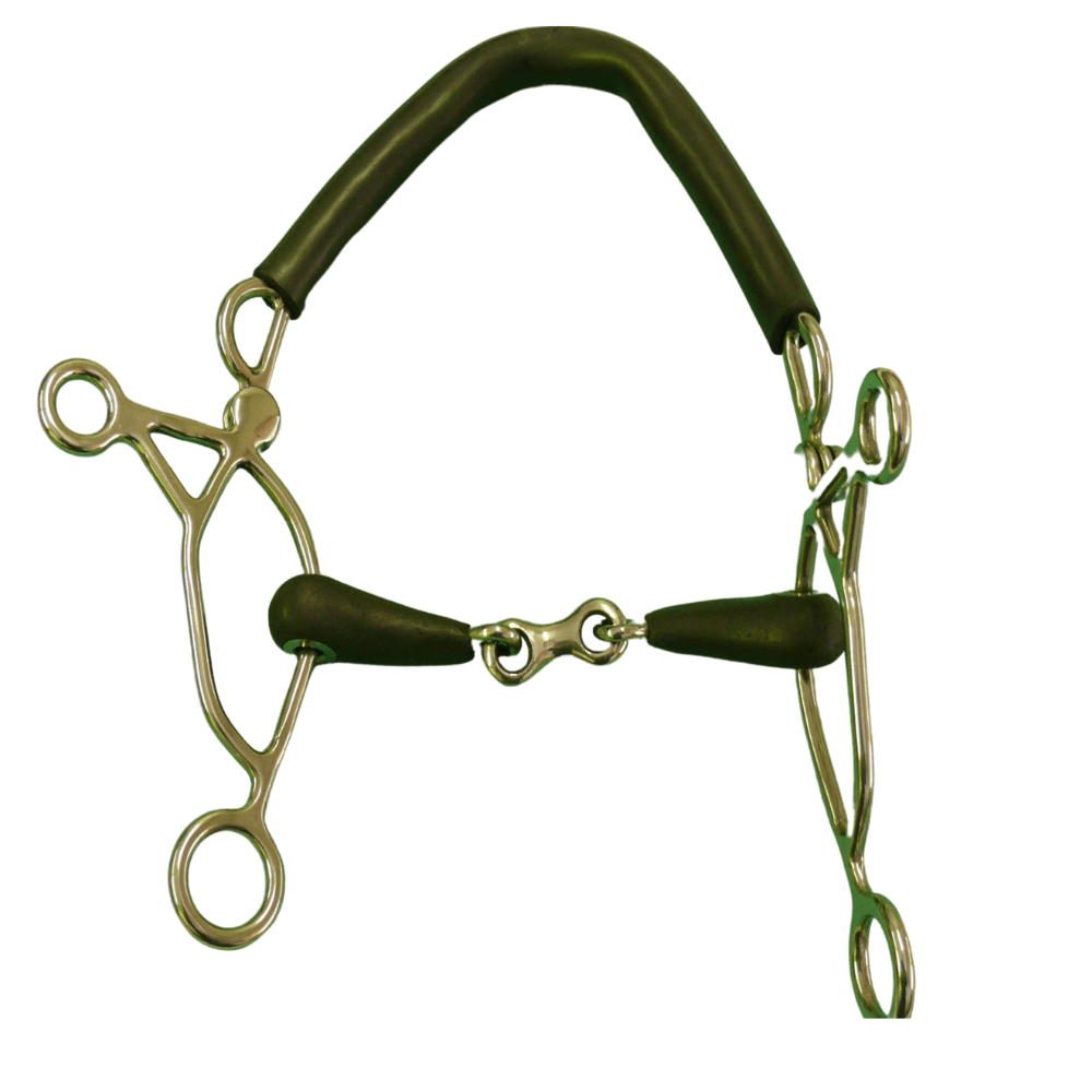 French Vulcanite Hackamore Combination | EquuSport Custom Saddlery