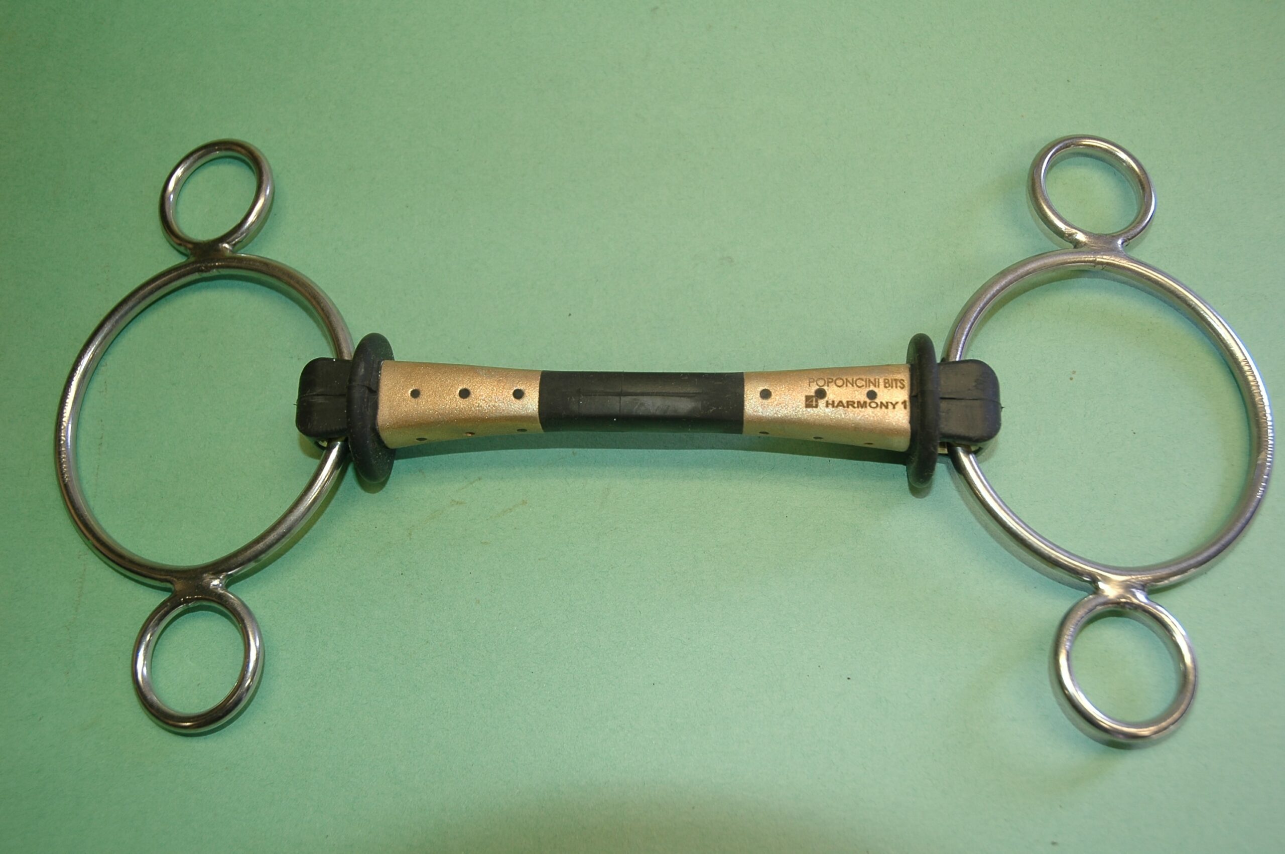 Poponcini 3 Ring Bit with Copper Inserts | EquuSport Custom Saddlery